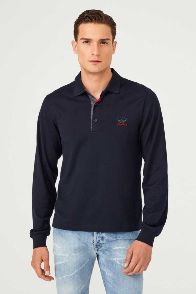 Paul&Shark Polo Yaka Uzun Kollu Erkek T-Shirt T-Shirt Paul&Shark
